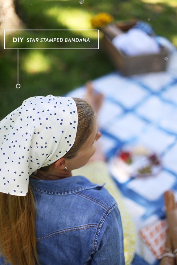 DIY Star Stamped Bandana - Say Yes