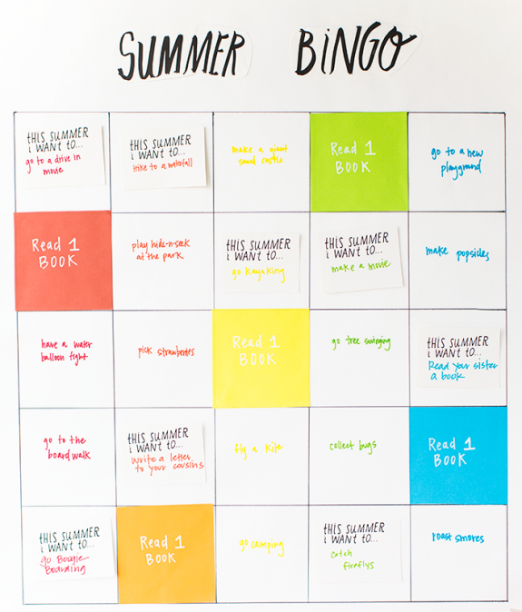 Summer Bucket List BINGO - Say Yes