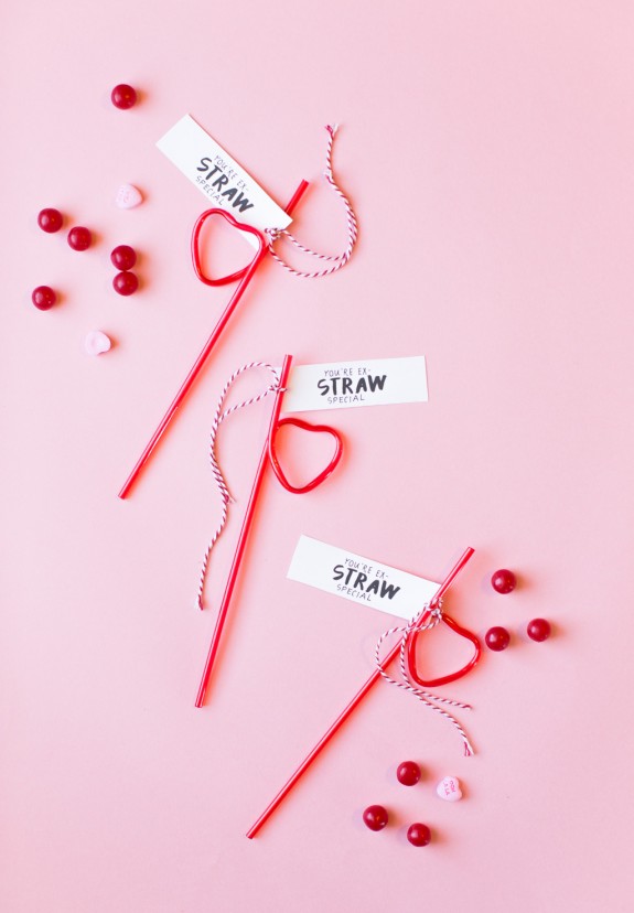 Dollar Store Valentines: You're ex-STRAW Special - Say Yes