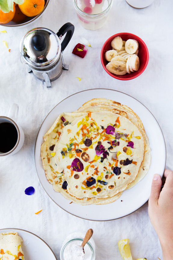 Edible Flower Crepes - Say Yes