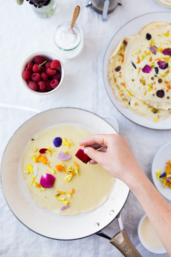 Edible Flower Crepes - Say Yes
